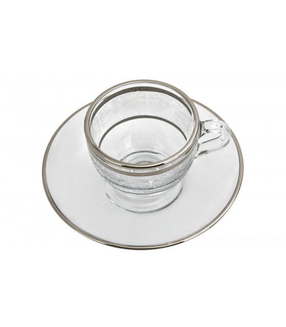 Zestaw 6 filiżanek do espresso 60 ml + spodki Laura - Witek Home