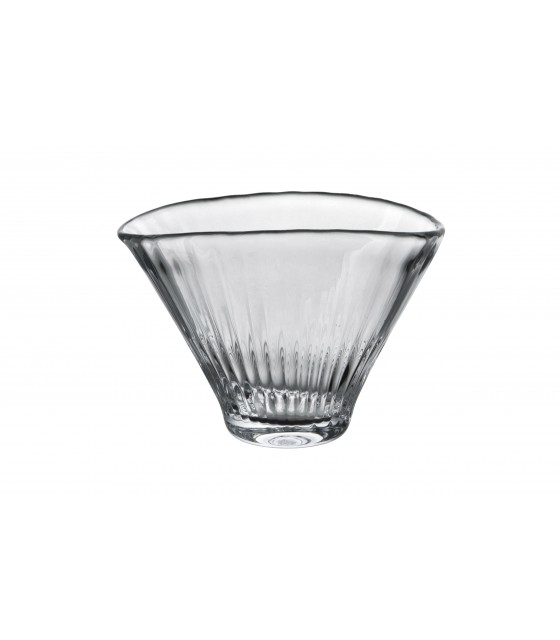 Wazon szklany 20 cm szeroki z efektem optyku - Witek Home